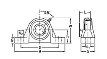 Eccentric Collar Locking Pillow Block Unit, UP000 Series On Jamieson ...
