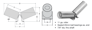 CEMA C 2 Roll Troughed Idlers 4" Diameter 22º On Jamieson Equipment Co ...