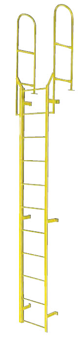 Item: F8W, Series F Fixed Steel Ladders with Walk-thru Rail On Jamieson ...