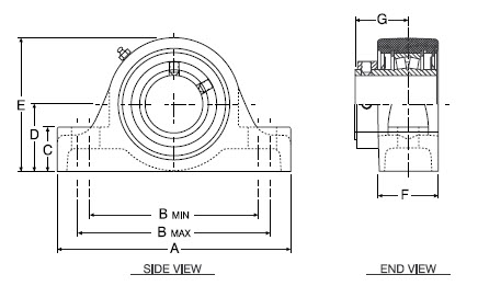 Item # JA2215, JA-2000 2-Bolt Pillow Block On Jamieson Equipment Co., Inc.
