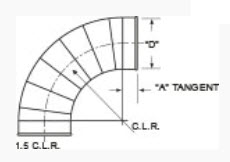 XD Elbow – 14 gauge galvanized steel – 90° On Jamieson Equipment Co., Inc.