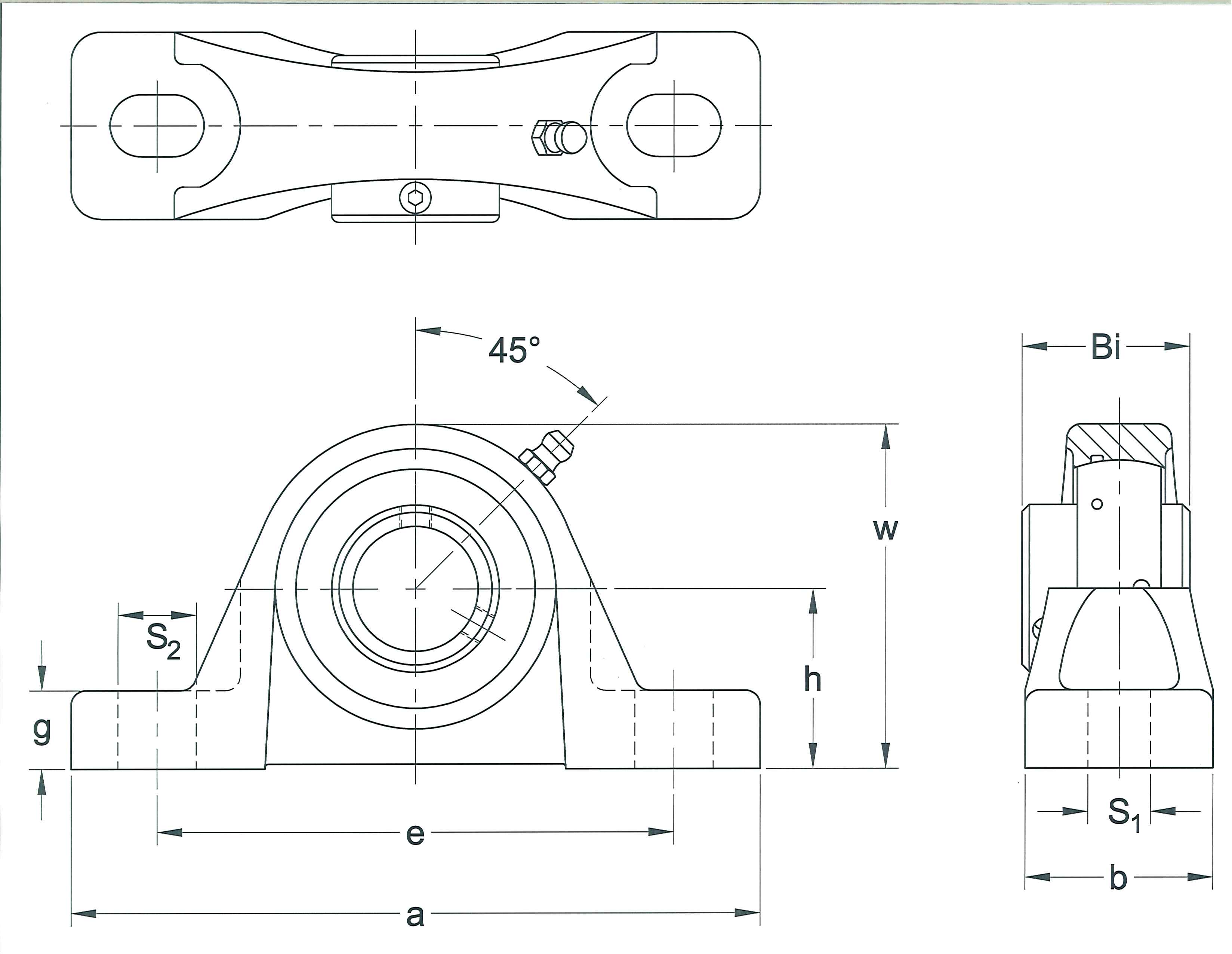 Set Screw Locking Pillow Block Unit, BP200 Series On Jamieson Equipment ...