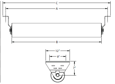 Item # E7-RET-72, CEMA E Return Idlers - 7" Diameter On Jamieson ...
