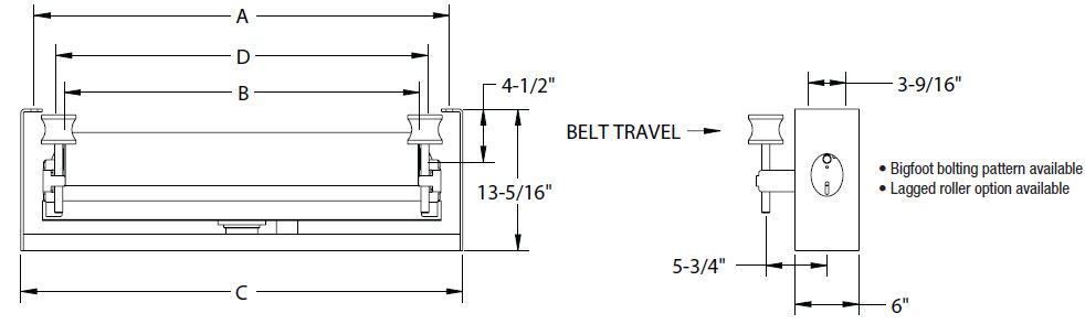 CEMA B Self-Aligning Return Idlers - 4" & 5" Diameter On Jamieson ...