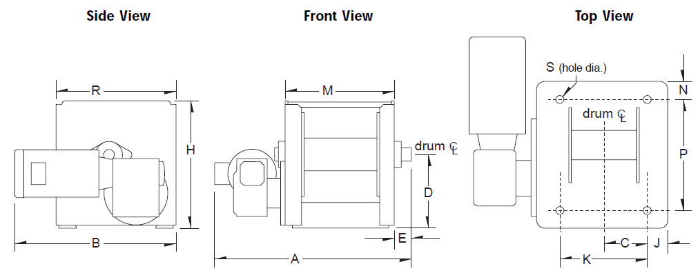 4WS Series Heavy Duty Power Winches On Jamieson Equipment Co., Inc.