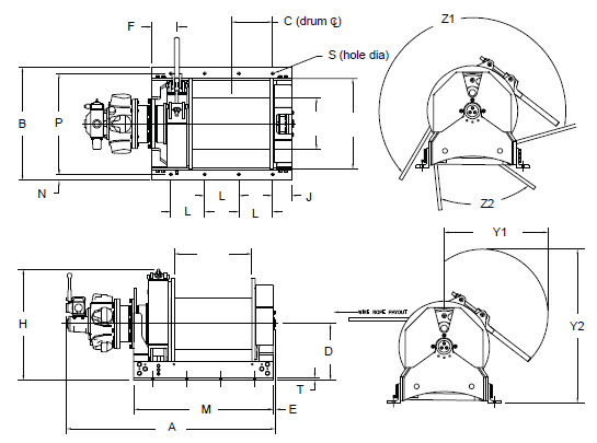 Item # TA7-36, Big Red TA Series Air Winches- Utility Rated On Jamieson ...