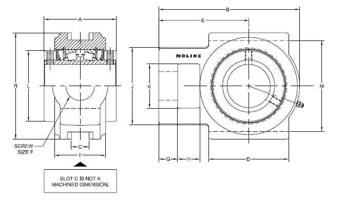 Item # 19351060, Type E Wide Slot Take-Up Tapered Roller Bearings On ...